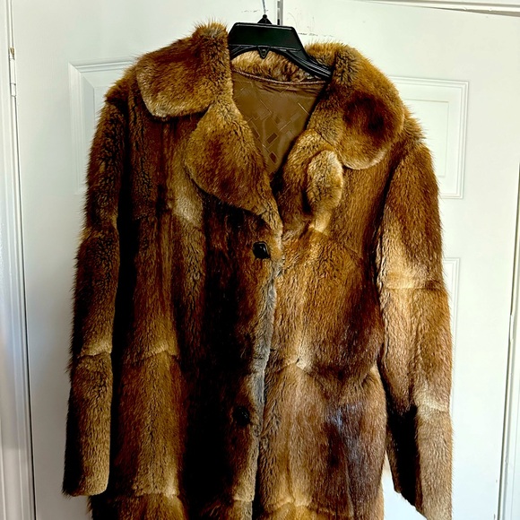 Jackets & Coats | Custom Made Beaver Skin Fur Half Link Coat | Poshmark